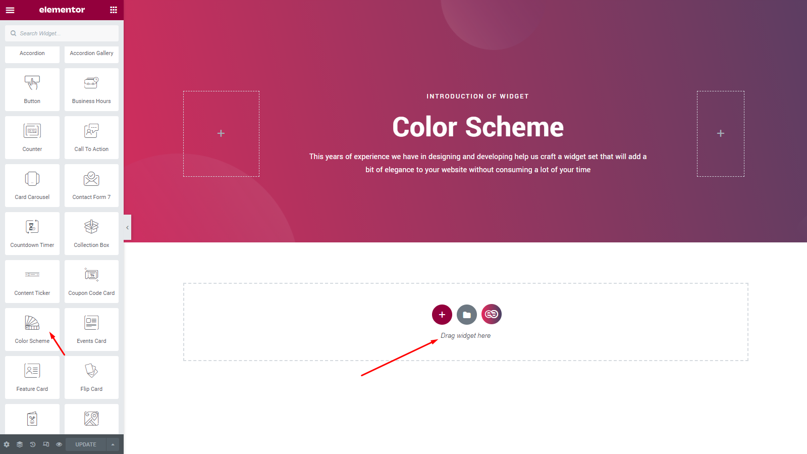 How To Use Color Scheme Widget Of EnterAddons - Enter Addons