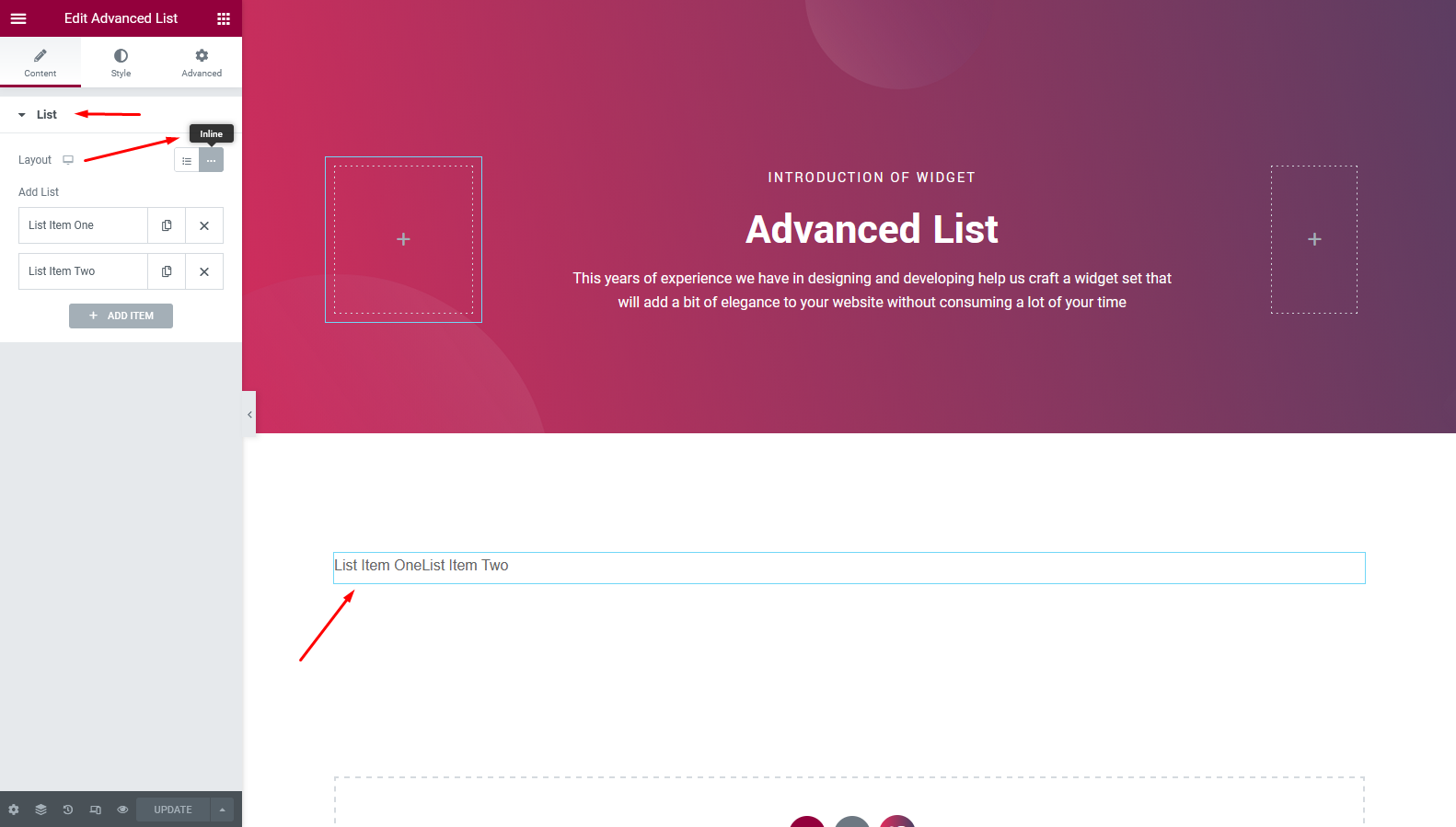 How To Use Advanced List Widget Of EnterAddons - Enter Addons
