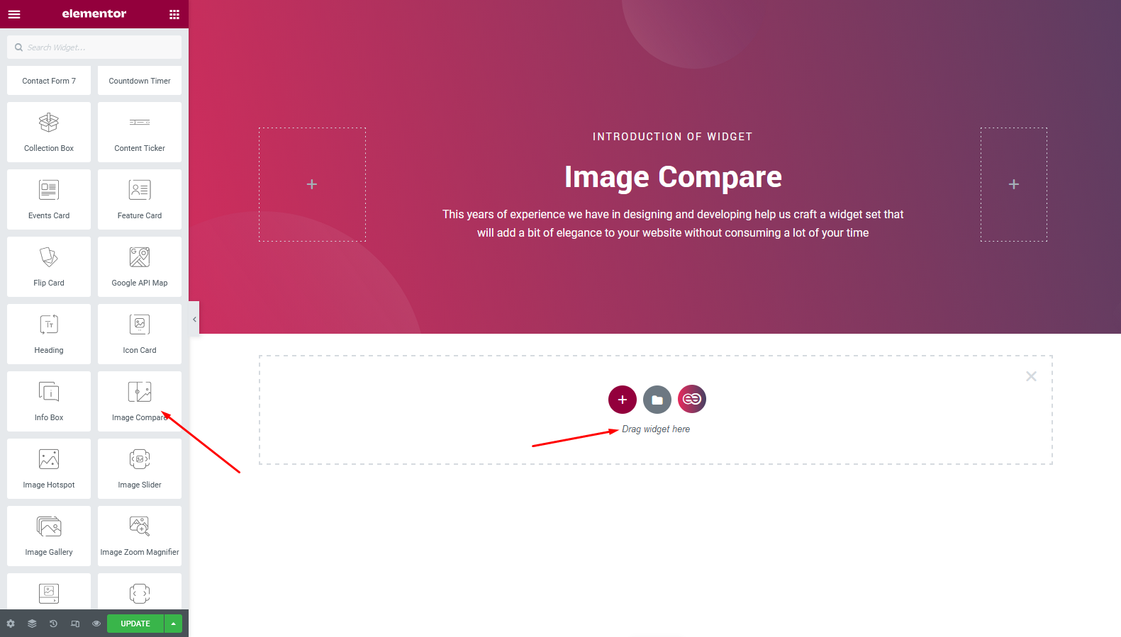 How To Use Image Compare Widget Of EnterAddons - Enter Addons