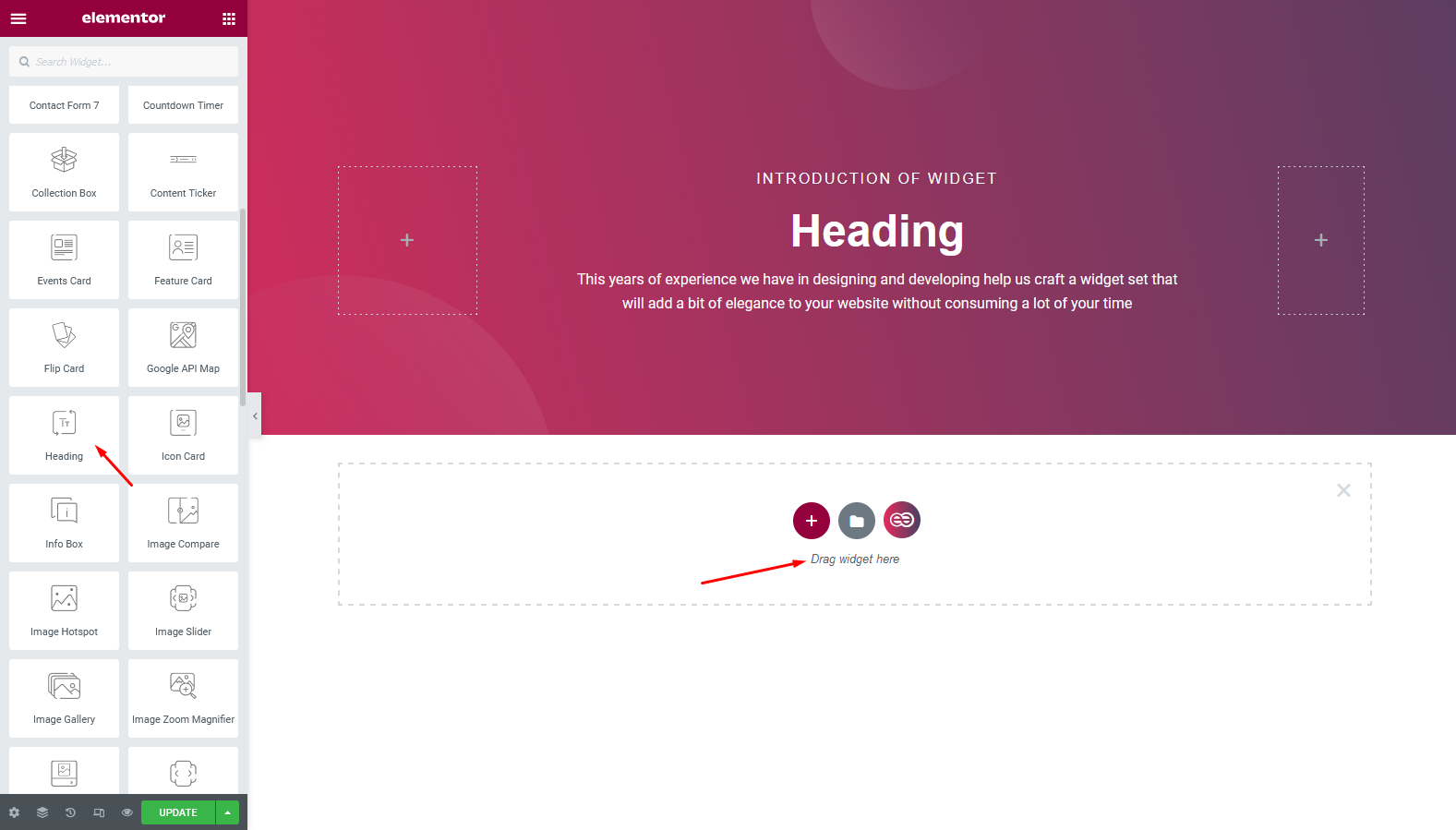 How To Use Heading Widget Of EnterAddons - Enter Addons