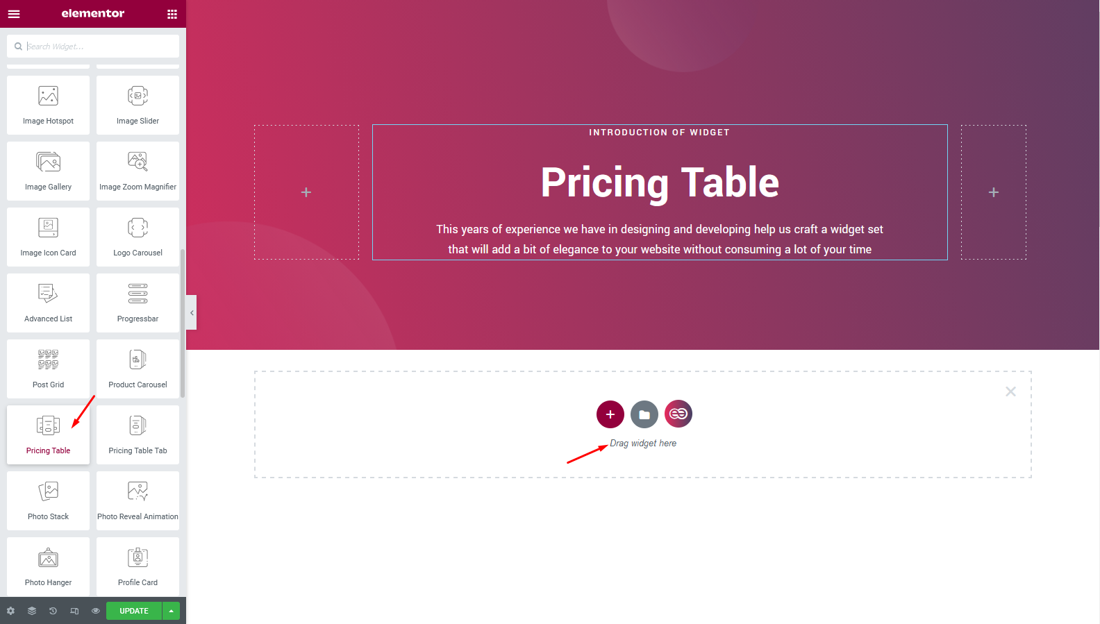 How To Use Pricing Table Widget Of EnterAddons - Enter Addons