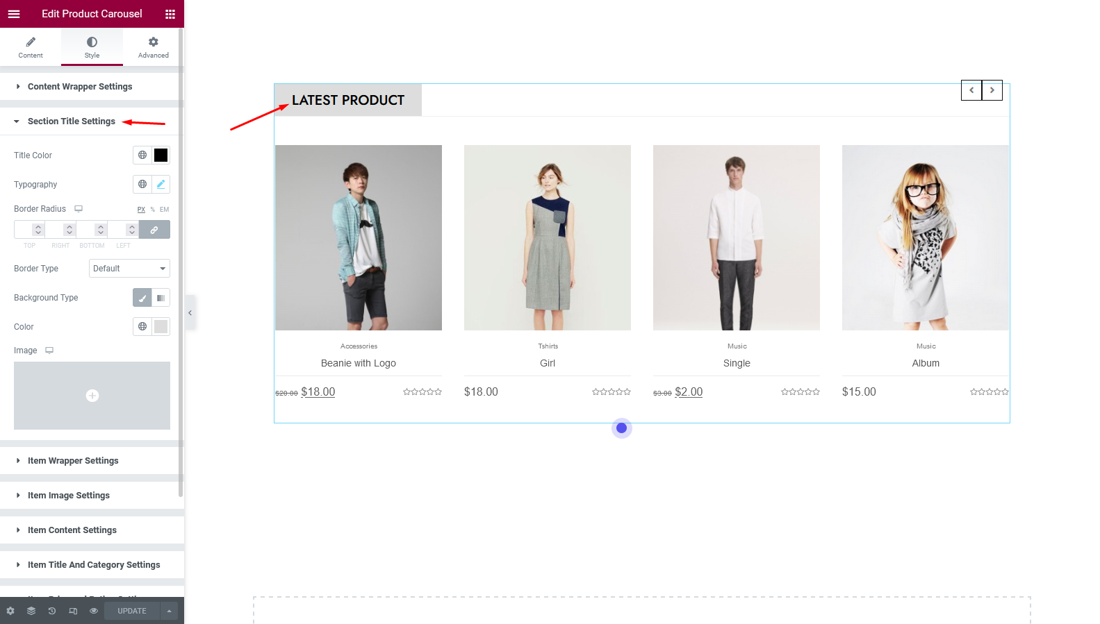 How To Use Product Carousel Widget Of EnterAddons - Enter Addons