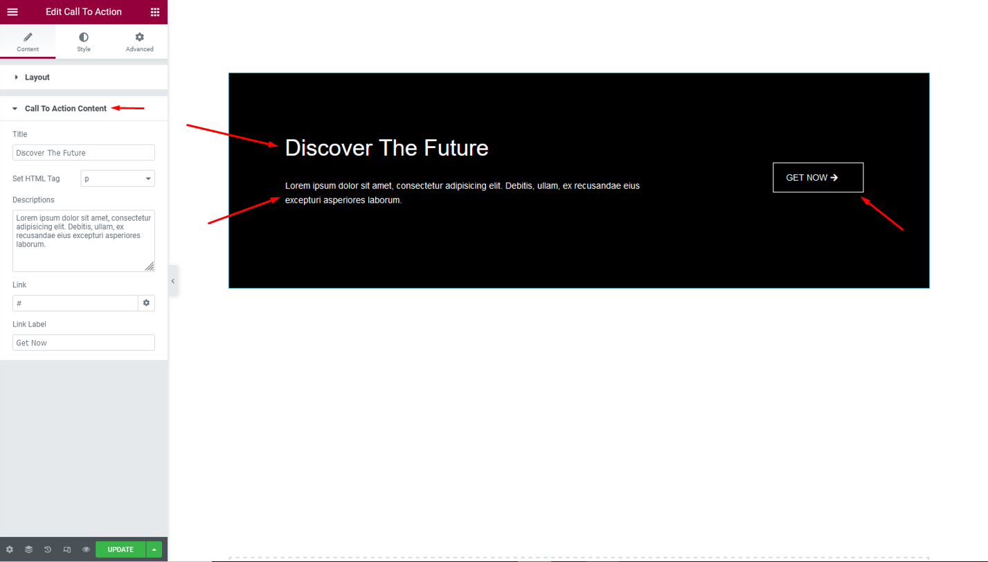 How To Use Call to action Widget Of EnterAddons - Enter Addons