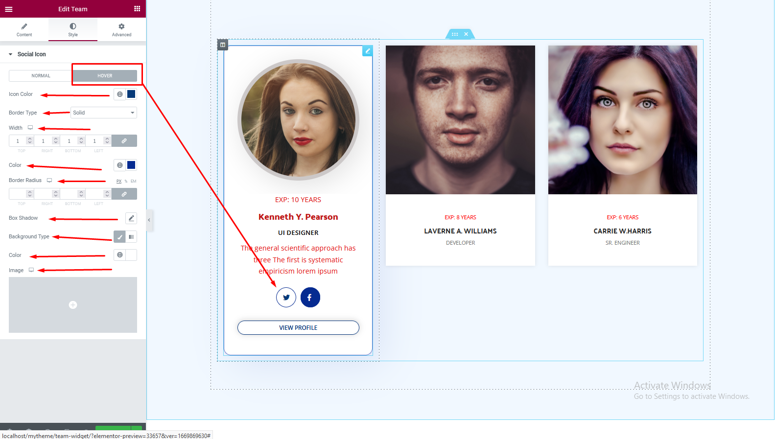 Team Widget - How To Use Team Widget Of Enter Addons - Enter Addons