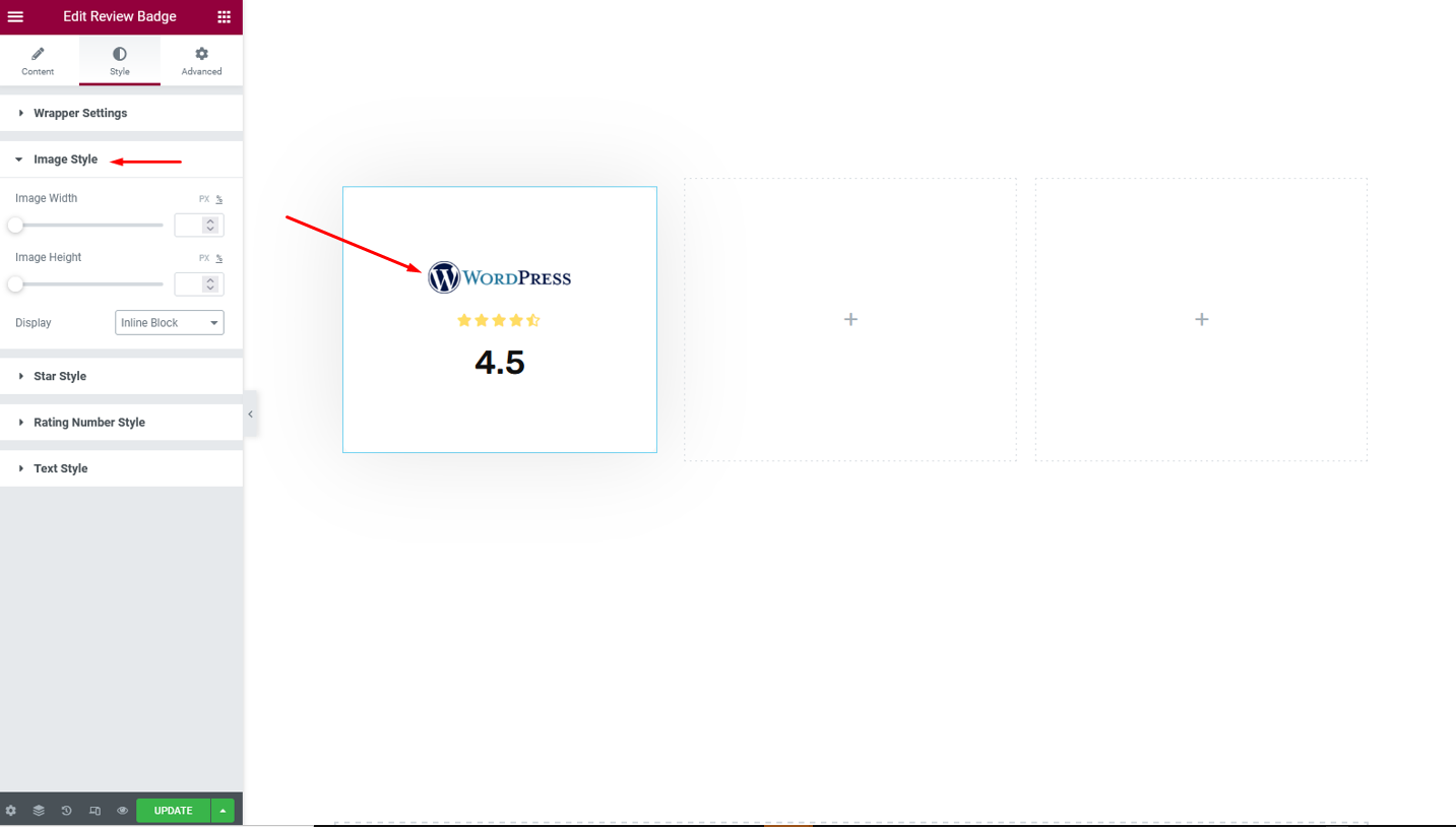 How To Use Review Badge Widget Of EnterAddons - Enter Addons