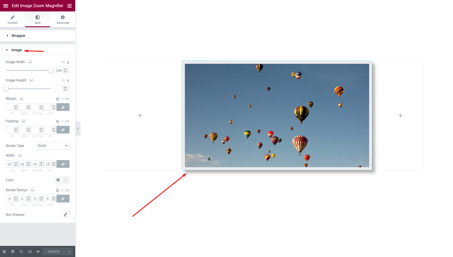 How To Use Image Zoom Magnifier Widget Of EnterAddons - Enter Addons