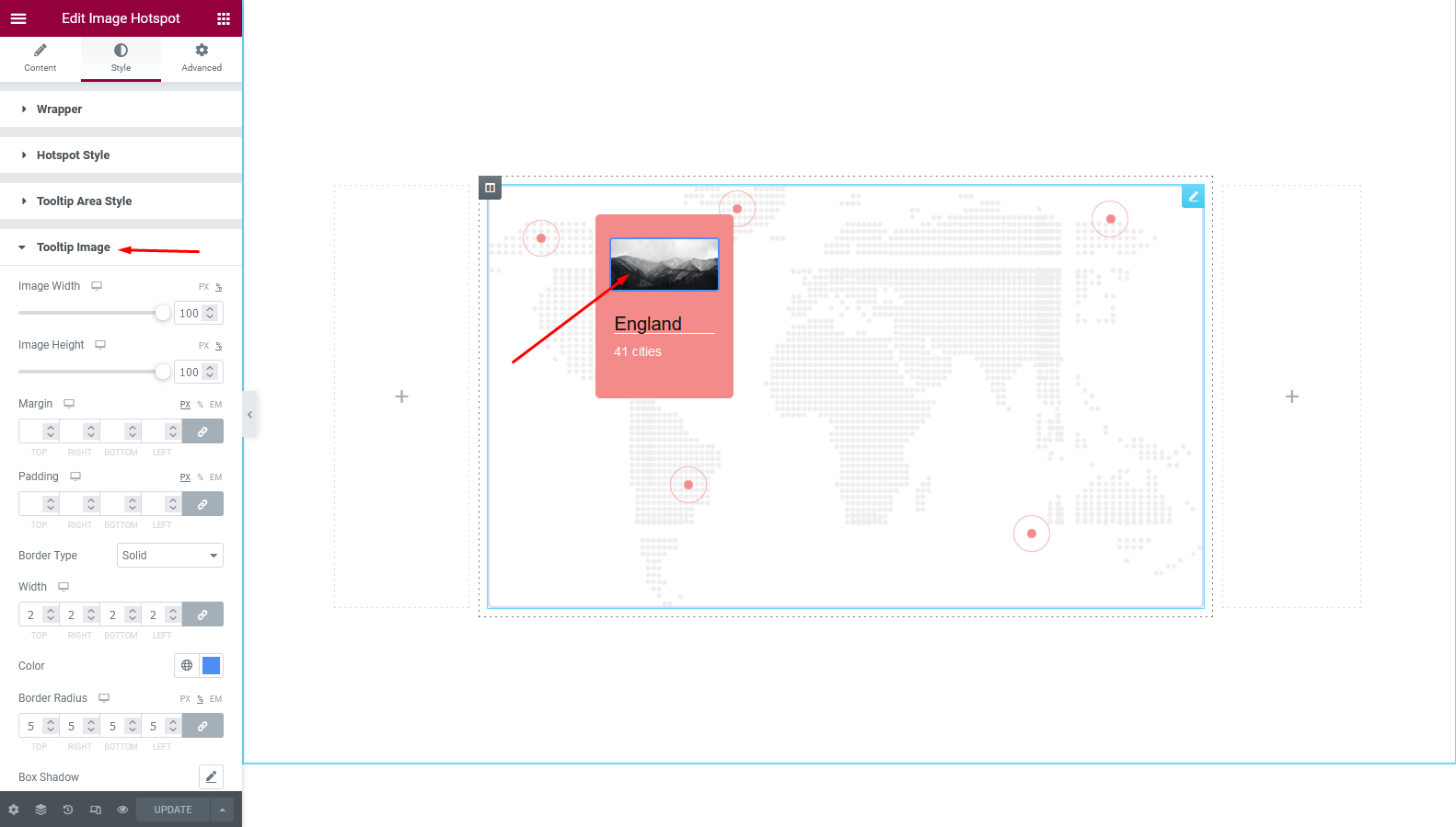 How To Use Image Hotspot Widget Of EnterAddons - Enter Addons