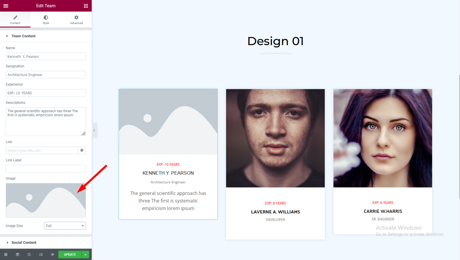 Team Widget - How To Use Team Widget Of Enter Addons - Enter Addons
