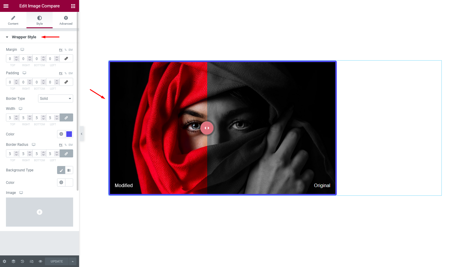 How To Use Image Compare Widget Of EnterAddons - Enter Addons