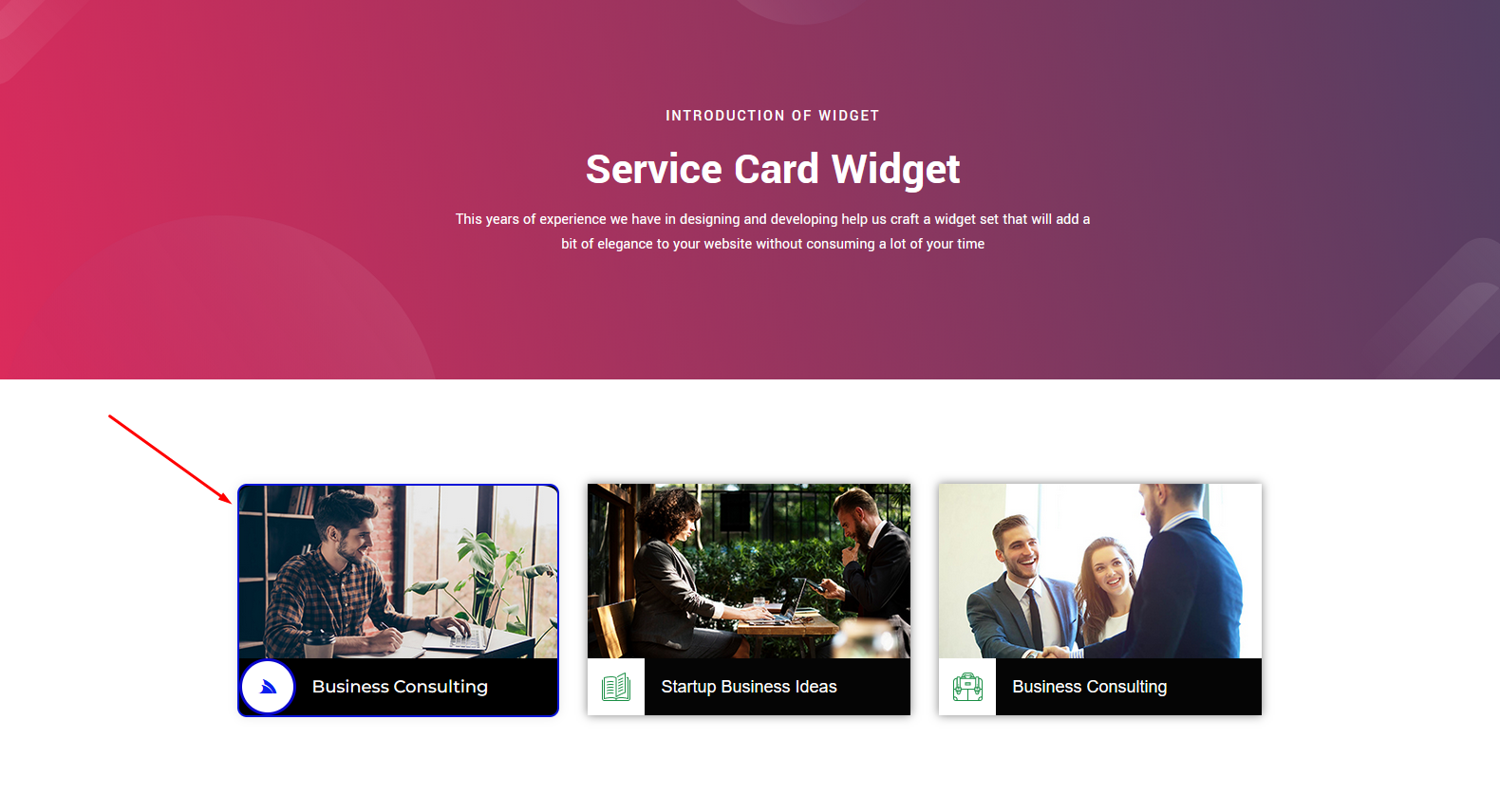 How To Use Service Card Widget Of EnterAddons - Enter Addons