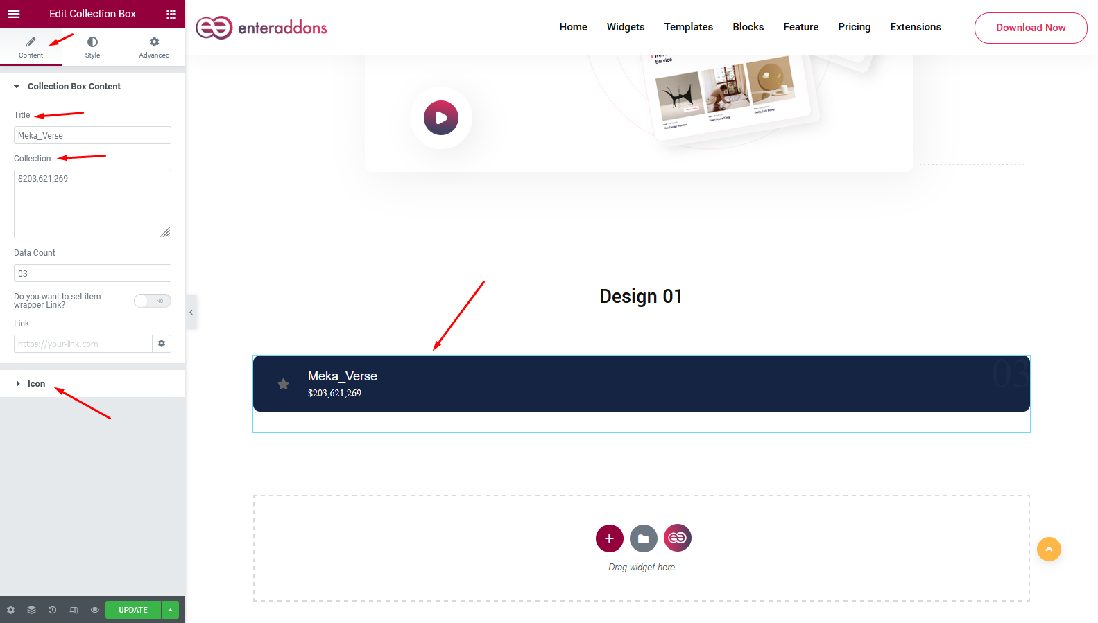 How To Use Collection Box Widget Of EnterAddons - Enter Addons