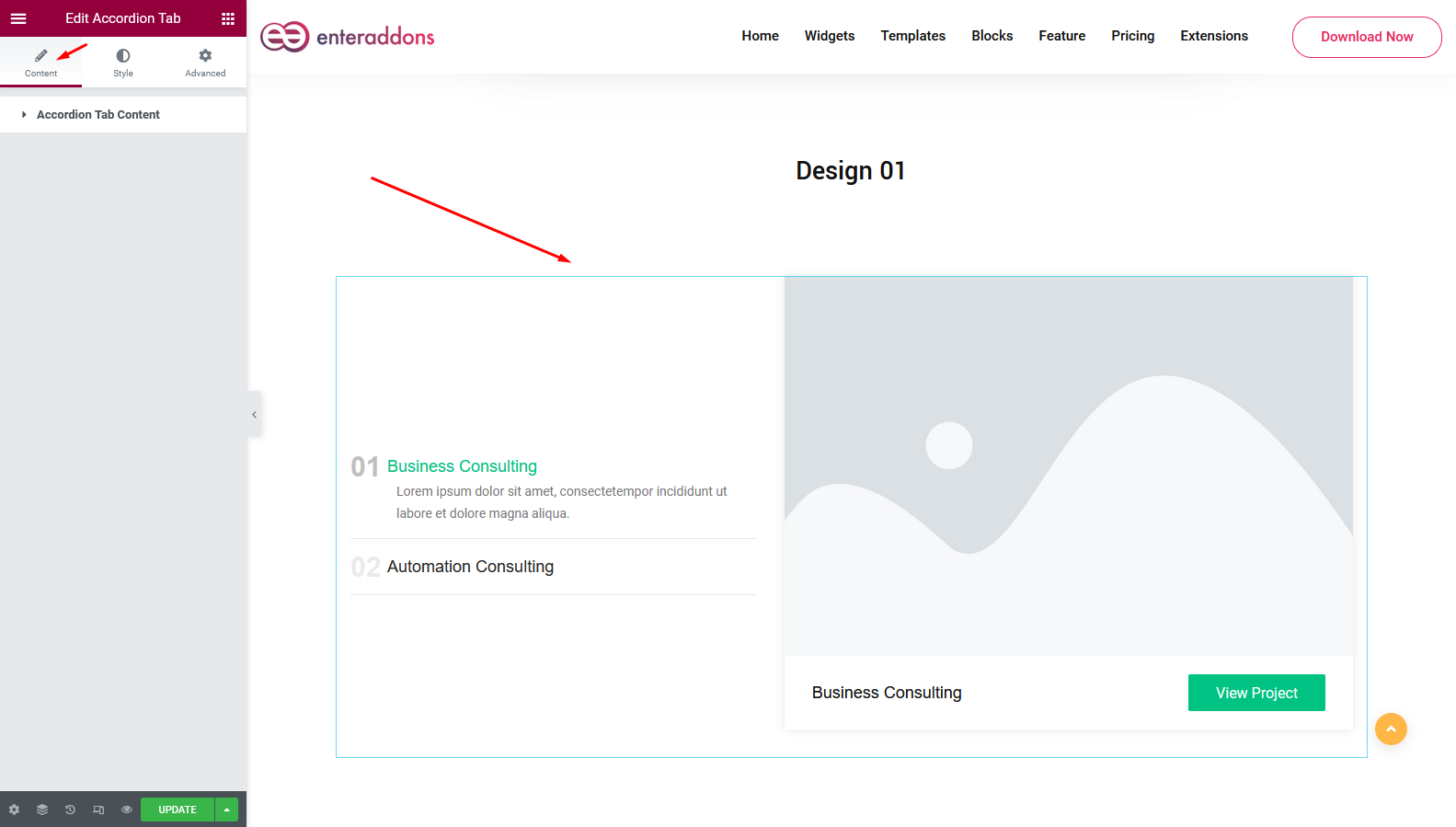 How To Use Accordion Tab Widget Of EnterAddons - Enter Addons