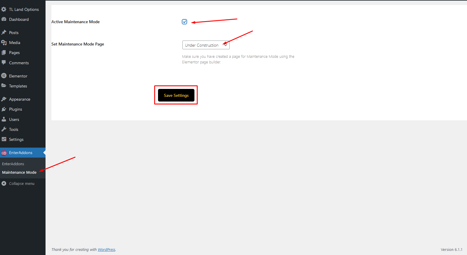 How to use Maintenance Mode Module - Enter Addons