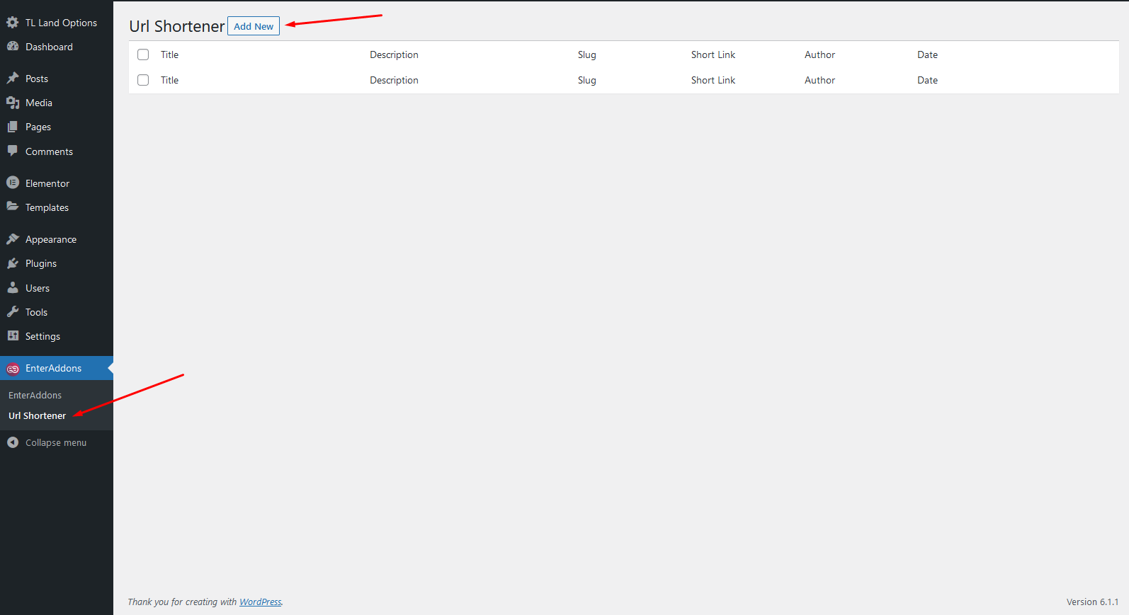 How to use Url Shortner Module - Enter Addons