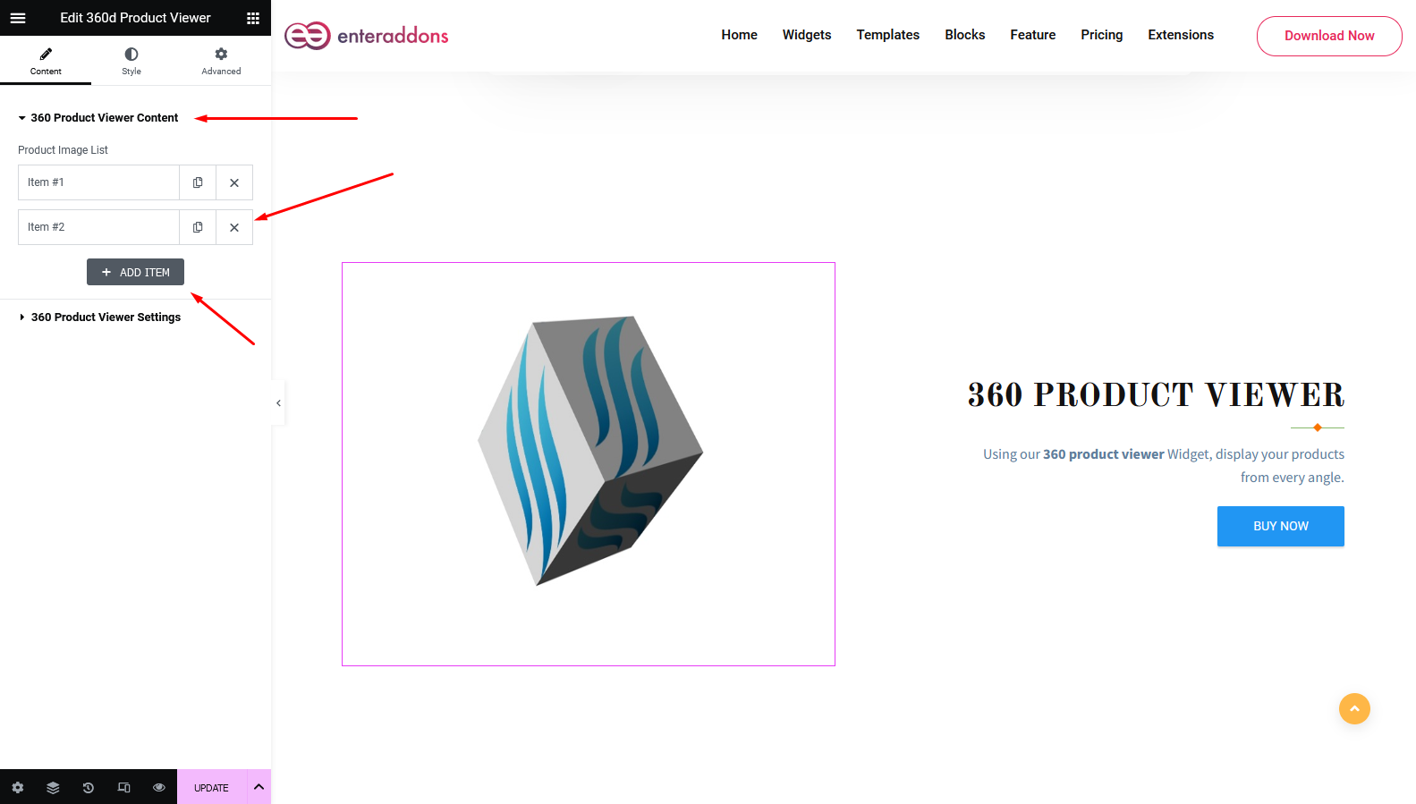 How To Use 360D Product Viewer Of Enter Addons - Enter Addons