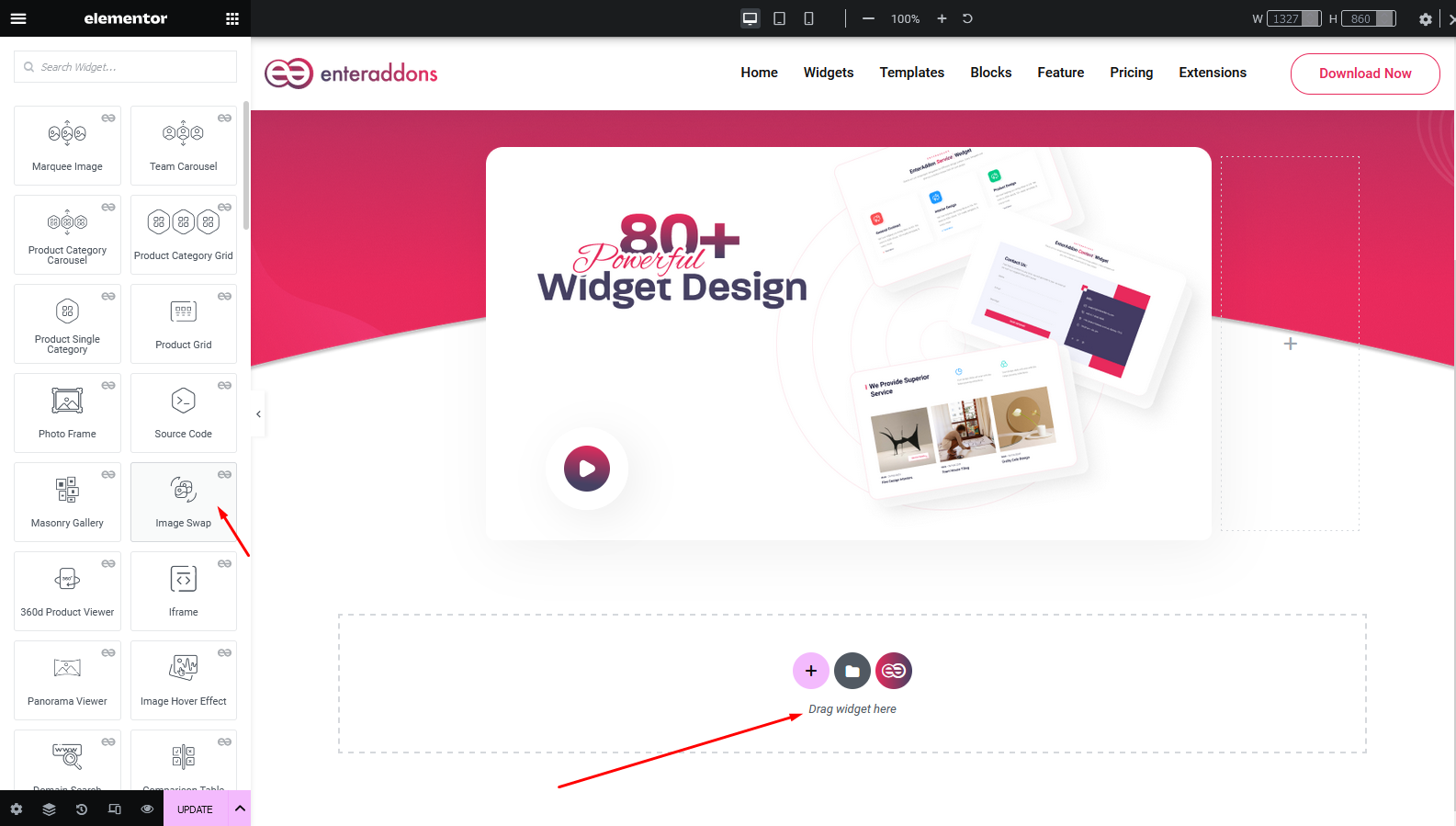 How To Use Image Swap Widget Of EnterAddons - Enter Addons