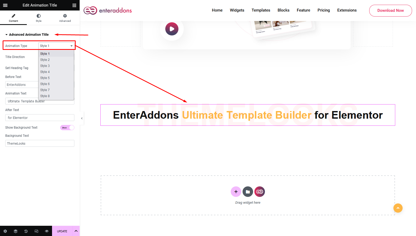 How To Use Animation Title Widget Of Enter Addons - Enter Addons
