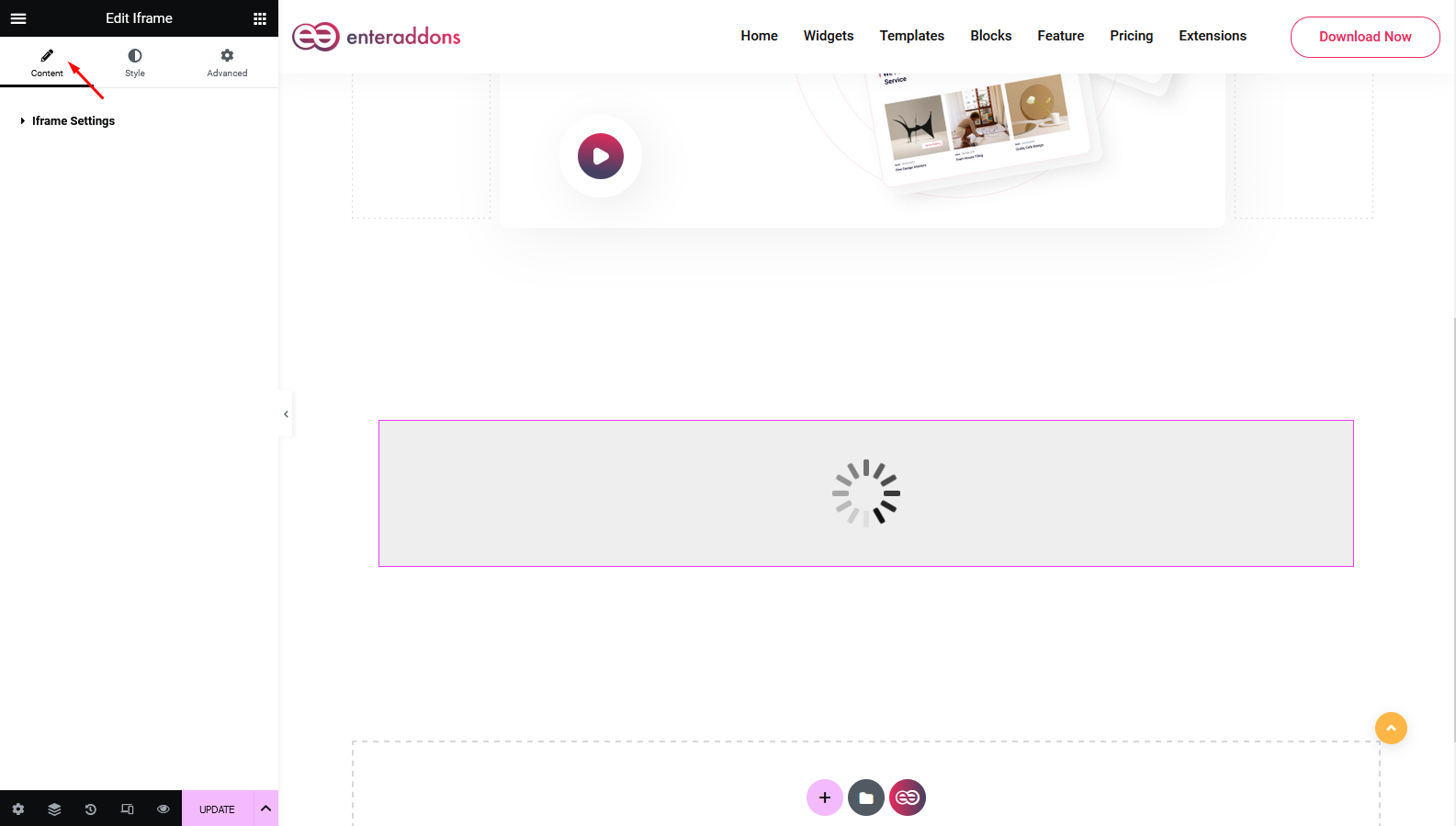 How To Use Iframe Widget Of Enter Addons - Enter Addons