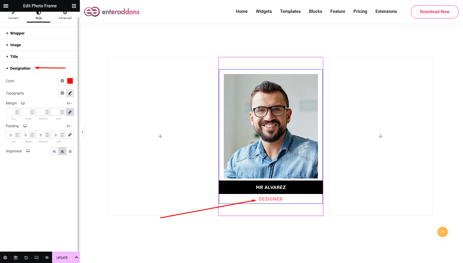 How To Use Photo Frame Widget Of Enter Addons - Enter Addons