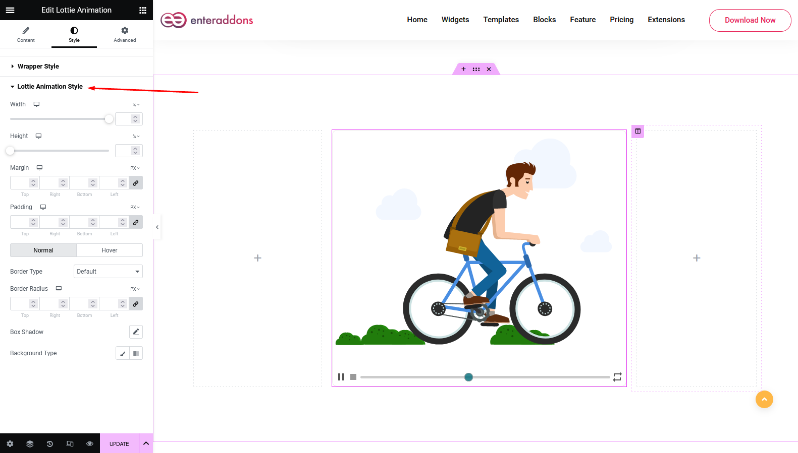 How To Use Lottie Animation Widget Of Enter Addons - Enter Addons