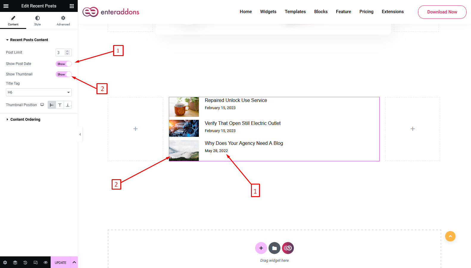 How To Use Recent Posts Widget Of Enter Addons Enter Addons