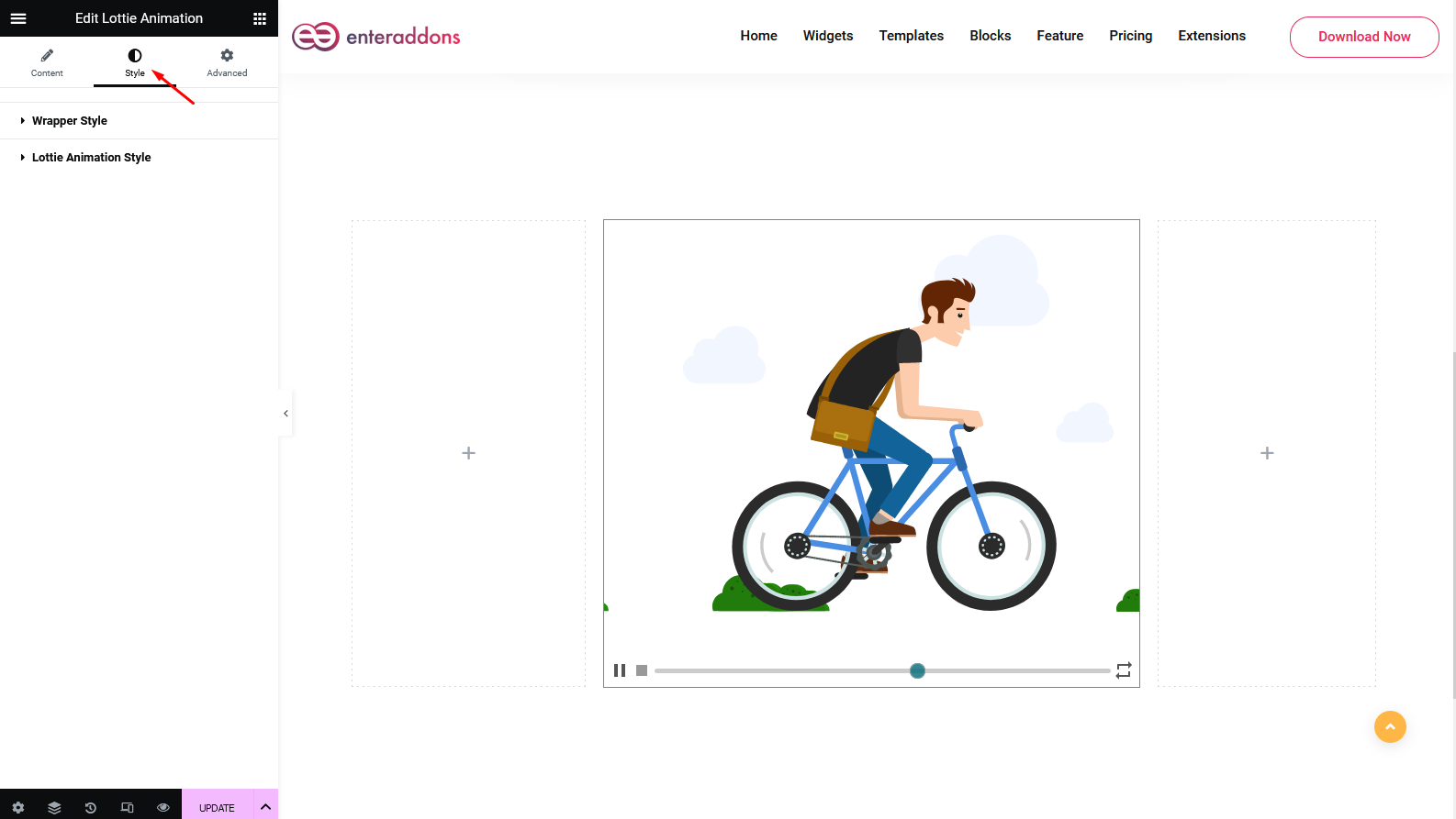 How To Use Lottie Animation Widget Of Enter Addons - Enter Addons