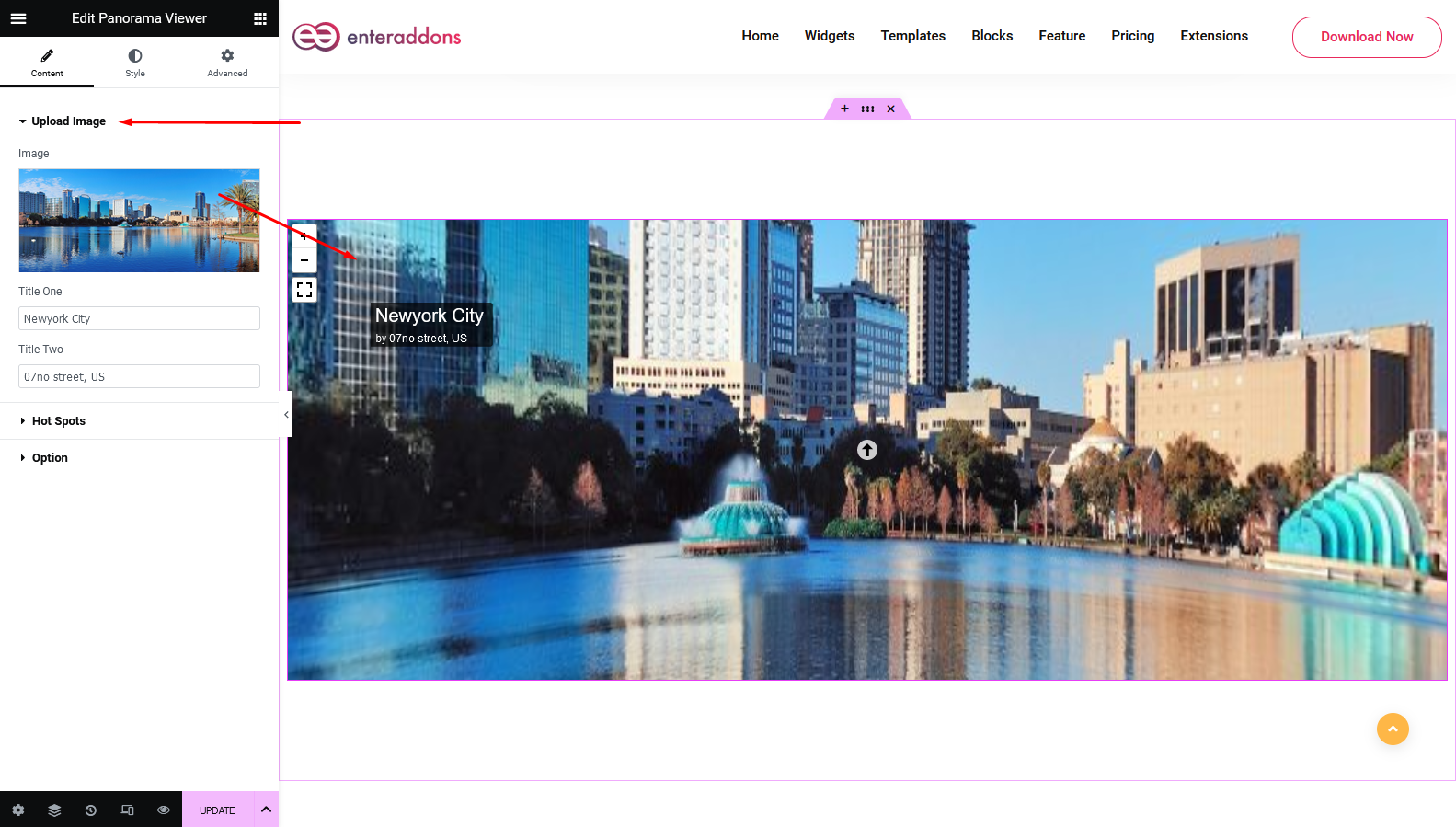 How To Use Panorama Viewer Widget Of Enter Addons - Enter Addons