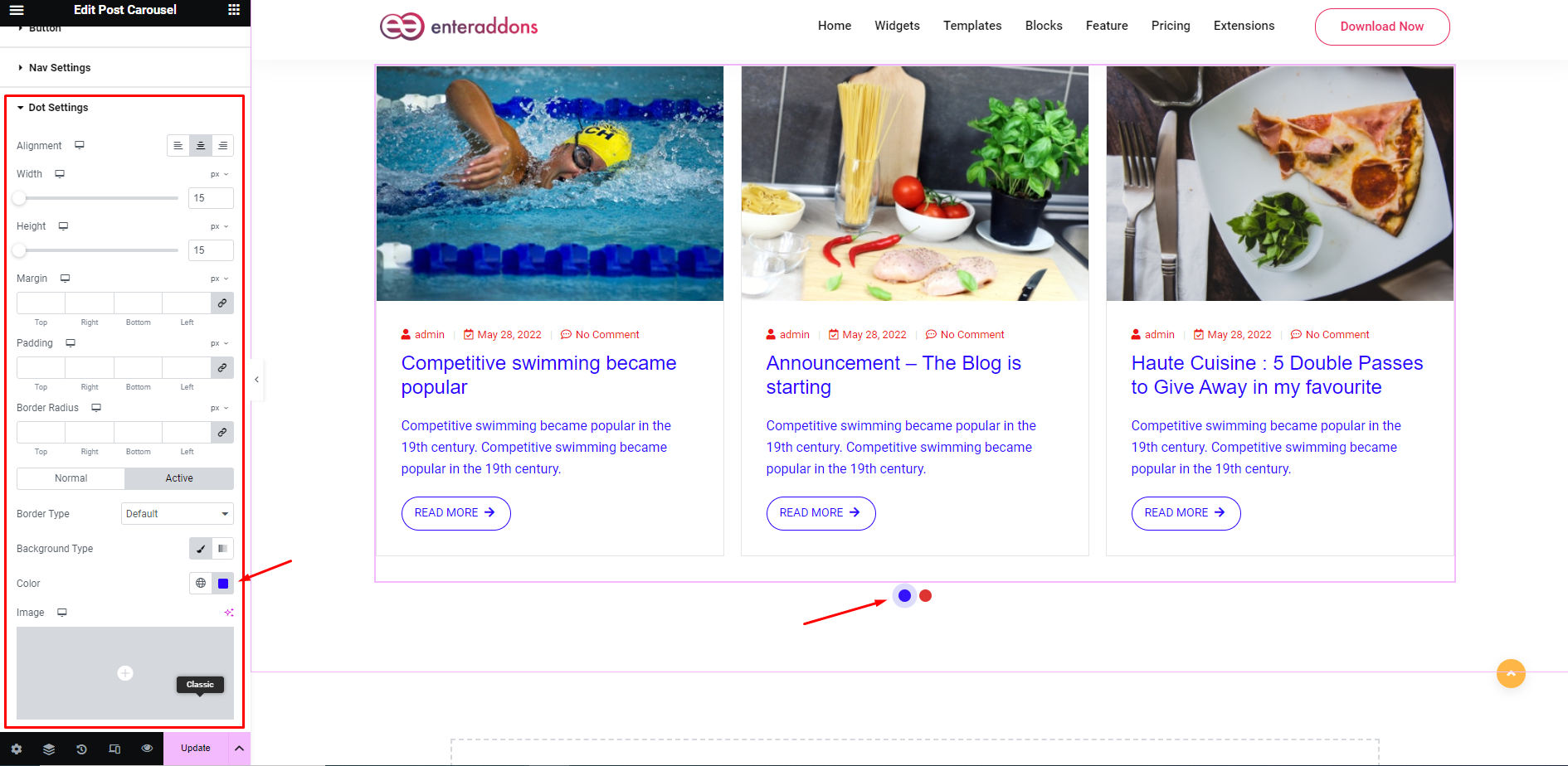 How To Use Post Carousel Widget Of EnterAddons?
