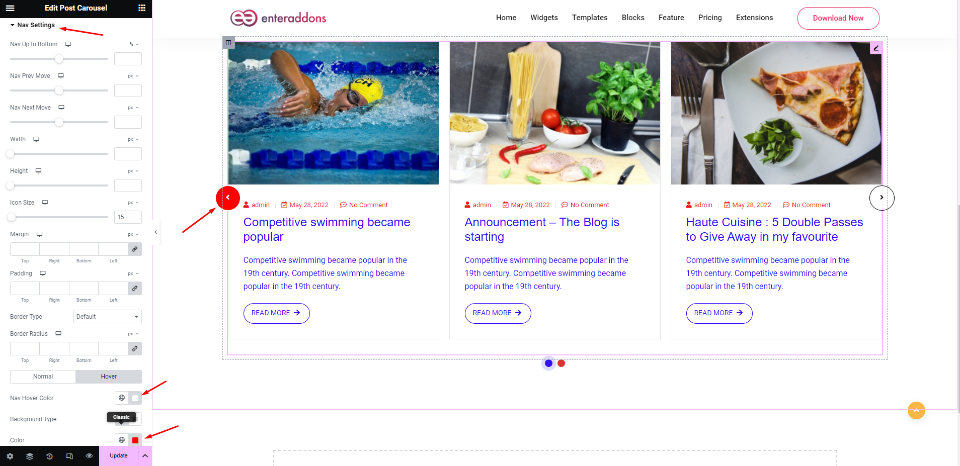 How To Use Post Carousel Widget Of EnterAddons?