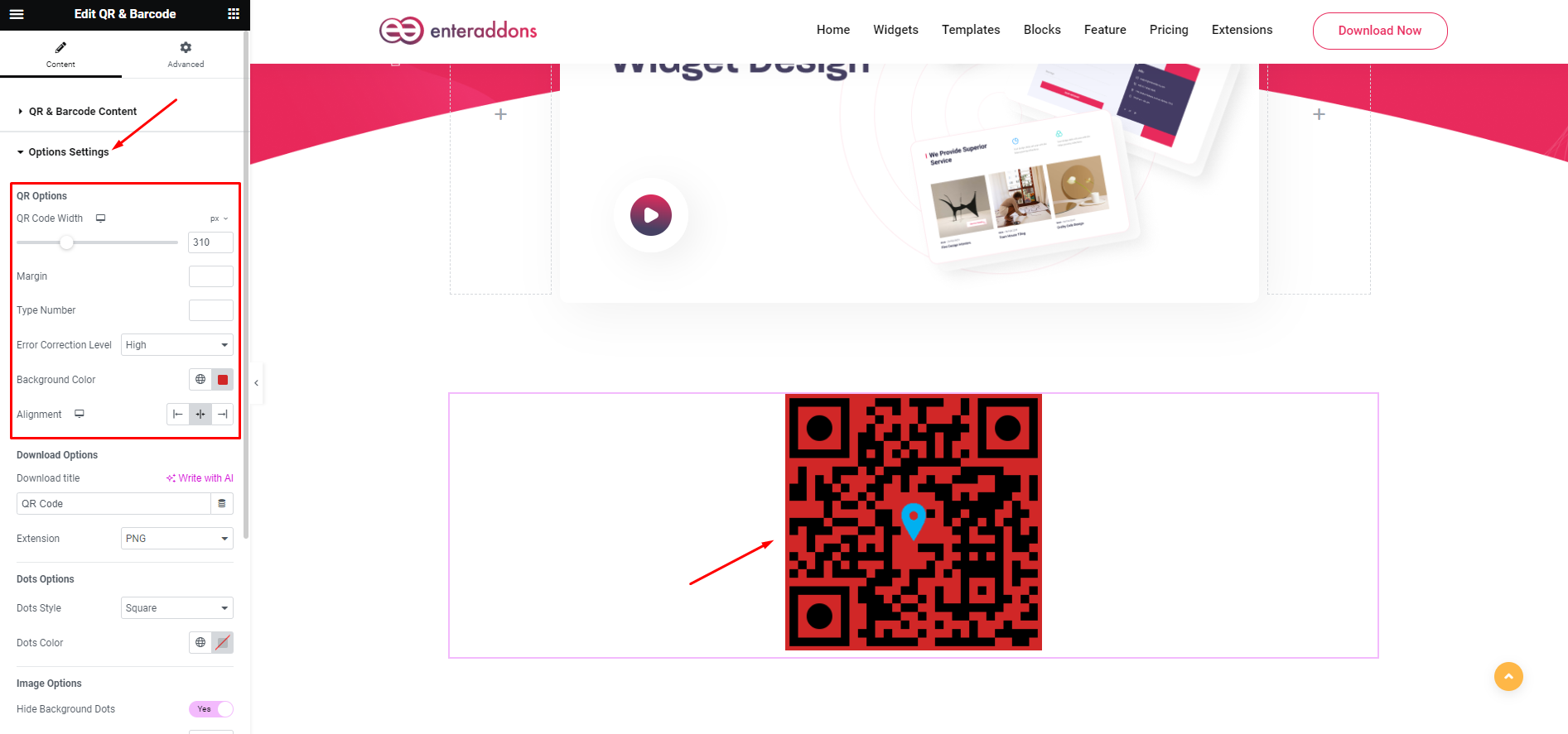 How To Use QR & Barcode Widget Of Enter Addons?